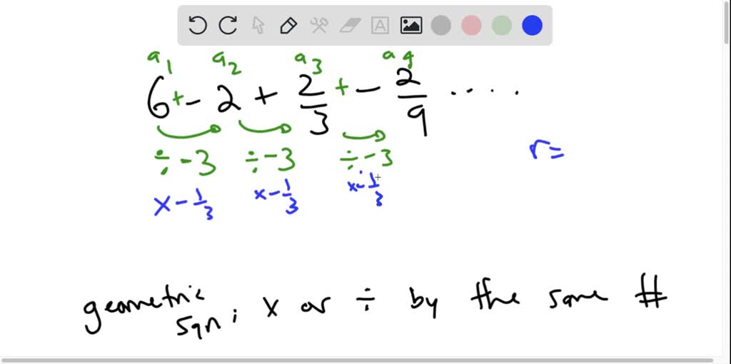 Encuentre la suma de cada una de las series geométricas infinitas. 6+2 ...