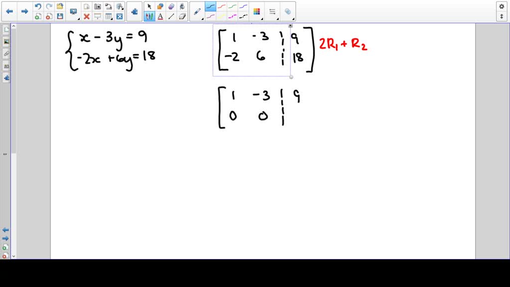 ⏩SOLVED:Use matrices to solve each system of equations. If the… | Numerade