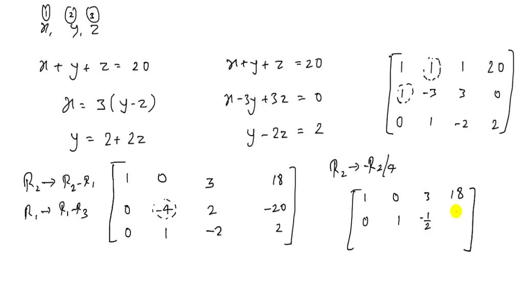 SOLVED Unknown Numbers Find Three Numbers Whose Sum Is 20 If The 