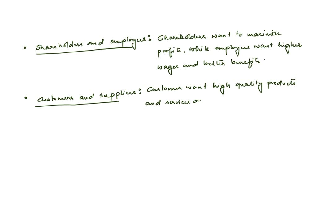 SOLVED: Provide examples of incentive problems and conflicts of ... SOLVED: Provide examples of incentive problems and conflicts of ...