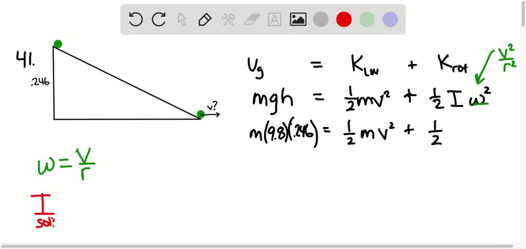Example 10.12 : A marble rolls down an incline, starting from rest 24.2 ...