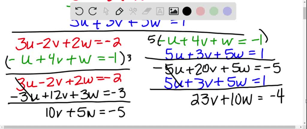 SOLVED:Use Gaussian elimination to solve the system of linear equations ...