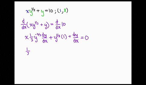 SOLVED:Implicit differentiation with rational exponents Determine the ...