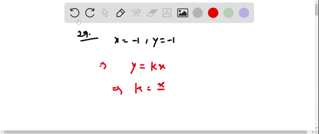 SOLVED:The variables x and y vary directly. Use the given values to ...