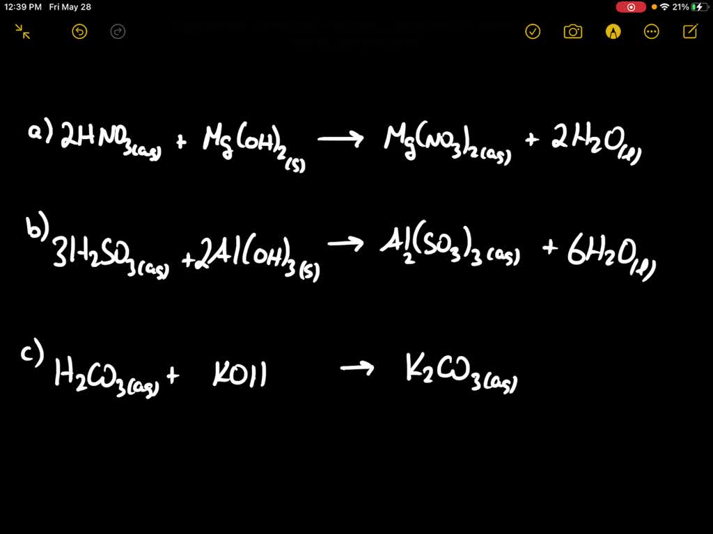 SOLVED:We can tell from the formula of a salt how it can be produced ...