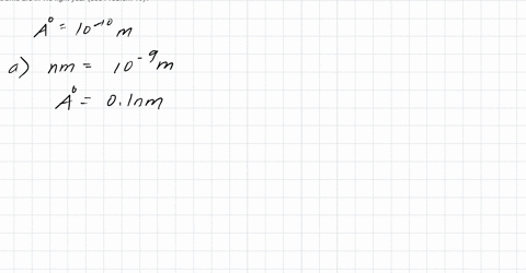 SOLVED:An angstrom (symbol A) is a unit of length, defined as 10^-10 m ...