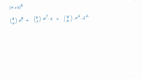 SOLVED:Write the first three terms in each binomial expansion ...