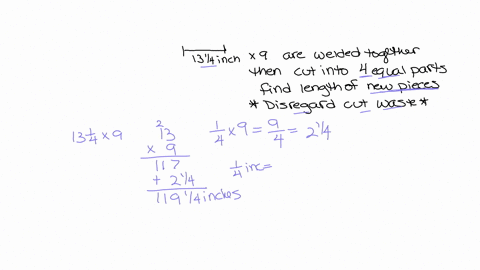 ⏩SOLVED:Nine sections of steel bar, each 13^1 / 4^'' long, are… | Numerade