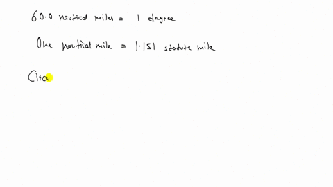 SOLVED:One degree of latitude on the earth's surface equals 60.0 ...