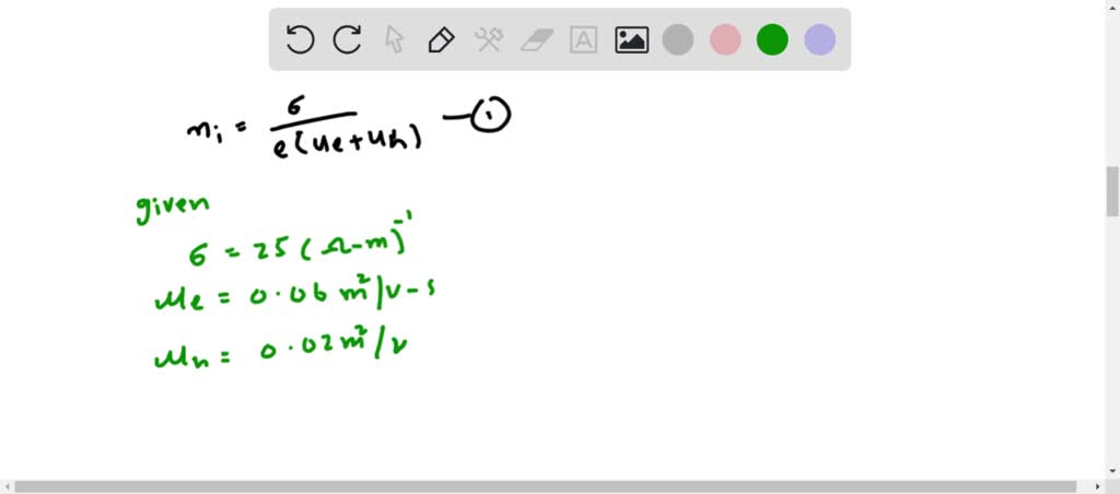 SOLVED: At room temperature the electrical conductivity of PbS is 25(Ω ...