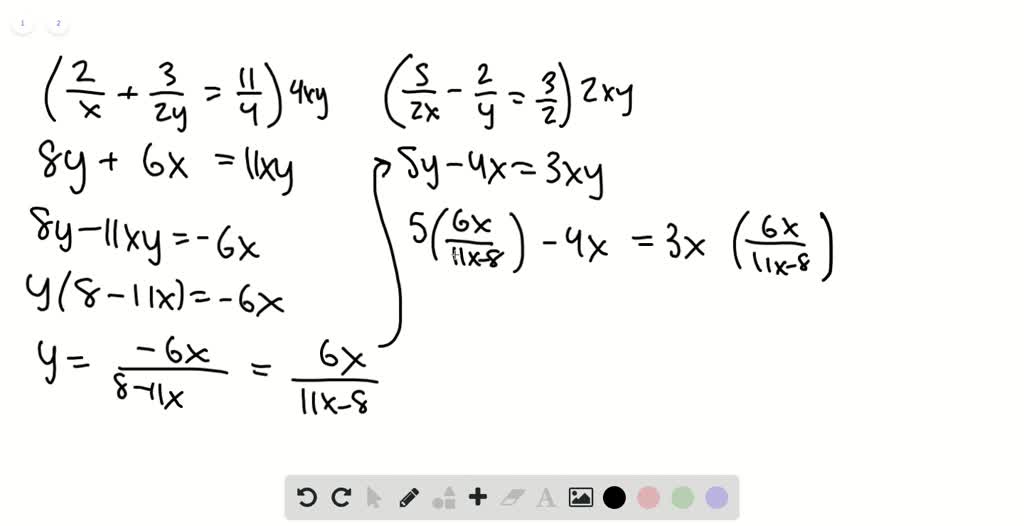 SOLVED a Solve The Equations begin array r 3 X 2 Y 4 X 2 Y 2