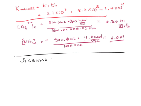 ⏩SOLVED:Consider a solution made by mixing 500.0 mL of 4.0 M NH3 ...