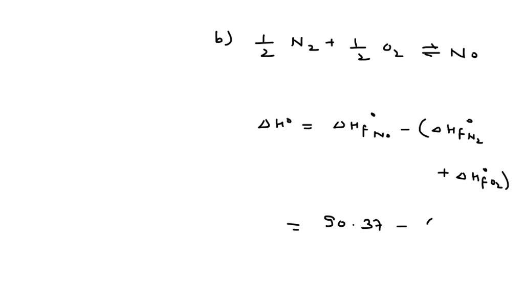 The gas-phase reaction shown, between N2 and O2, was run in an ...