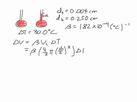 SOLVED:A mercury thermometer is constructed as shown in Figure P16.53 ...