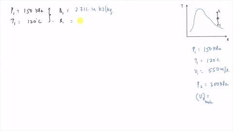 Steam enters an adiabatic diffuser at 150 kPa and 120^∘ C with a ...
