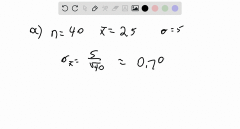SOLVED:A simple random sample of 40 items resulted in a sample mean of ...