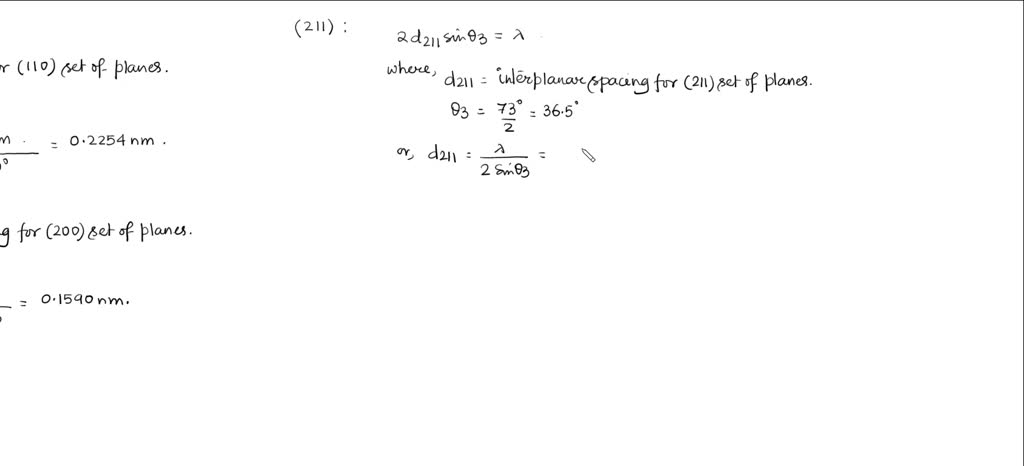 Figure 3.24 shows the first five peaks of the x-ray diffraction pattern ...