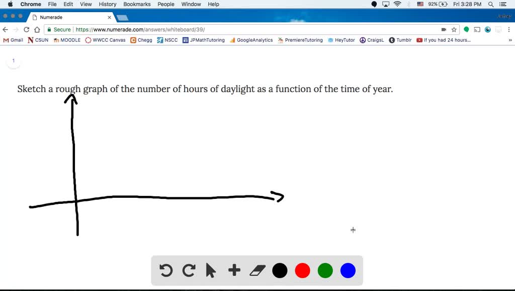 SOLVED:Sketch a rough graph of the number of hours of daylight as a ...