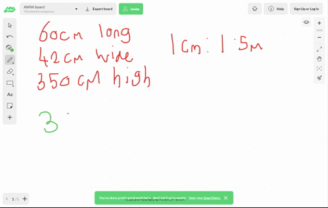 SOLVED:A model for an office building is 60 centimeters long, 42 ...