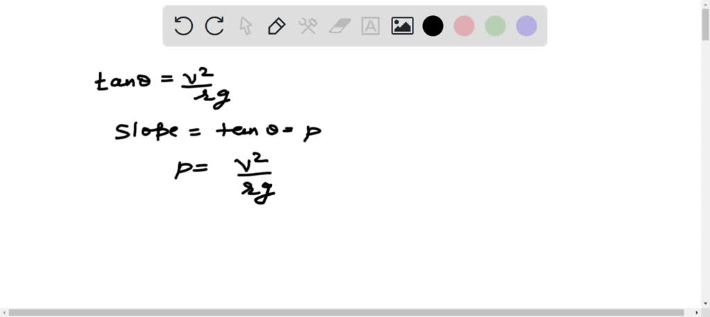 SOLVED:The slope of the smooth banked horizontal road is p. If the ...