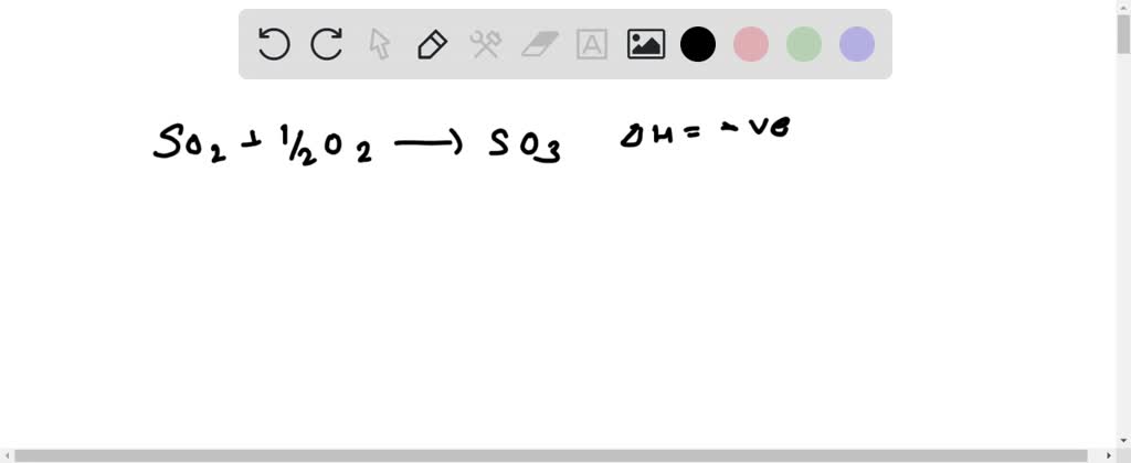 SOLVED:The oxidation of SO2 by O2 to SO3 is an exothermic reaction ...