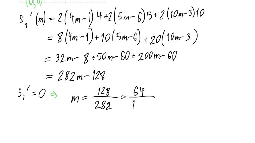 SOLVED:Minimize the sum of the squares of the lengths of vertical feeder lines given by S1=(4 m ...