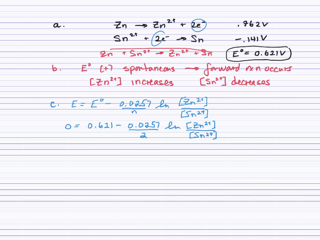 SOLVED:Consider a voltaic cell in which the following reaction occurs ...
