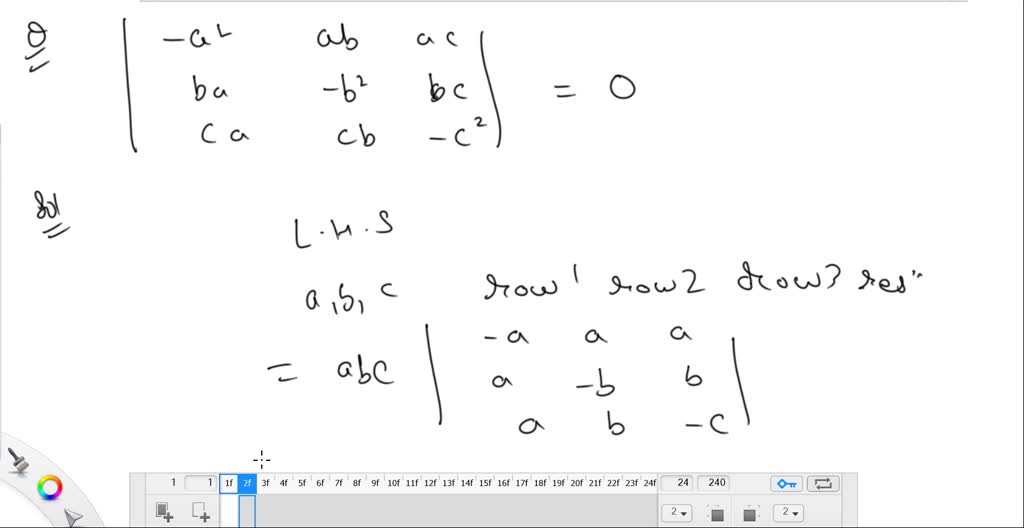 SOLVED Using The Property Of Determinants And Without Expanding In