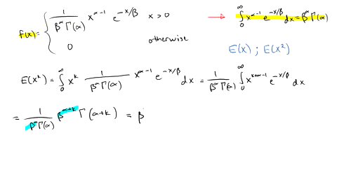 SOLVED:(a) Find the mean and variance of the gamma distribution using ...