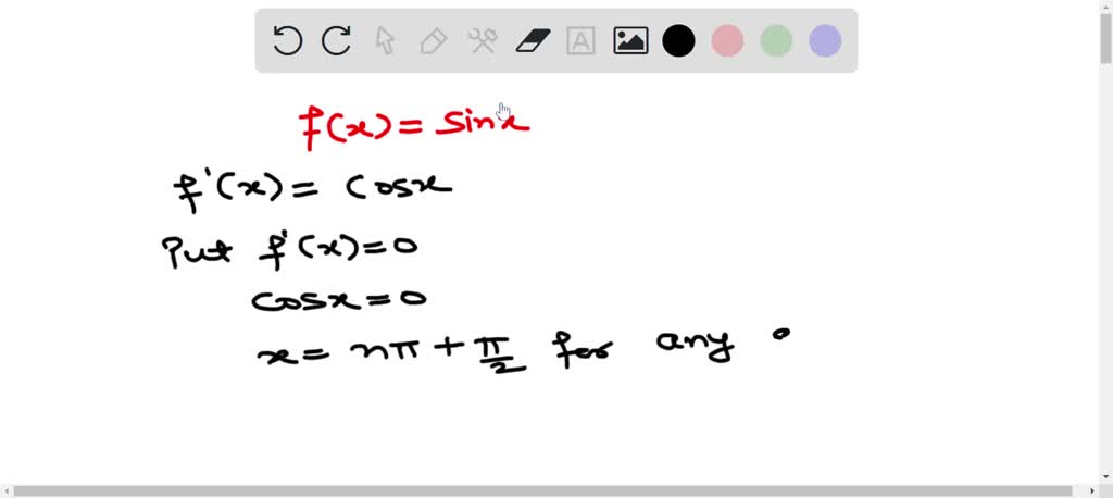 SOLVED:Find all critical numbers of the given function. f(x)=sinx