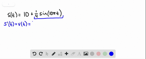SOLVED:The displacement of a particle on a vibrating string is given by the equation s(t) = 10 ...