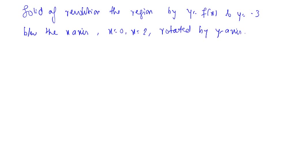 SOLVED:Write the volumes of the solids of revolution shown in terms of definite integrals that ...