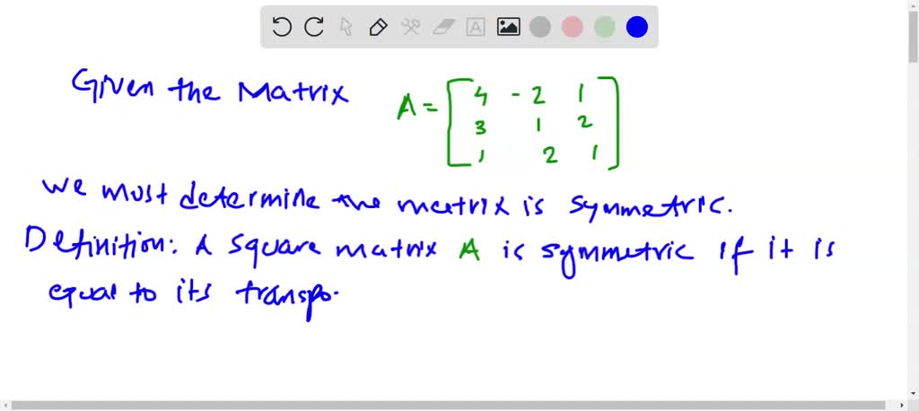 Determinar si una matriz es simétrica En los ejercicios 1 a 6 ...