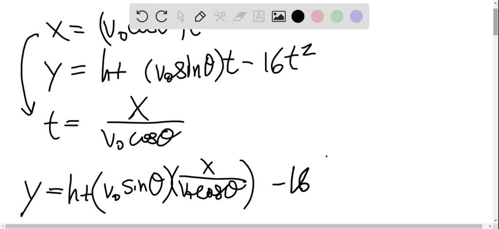 SOLVED:Use the equations for the horizontal and vertical components of ...
