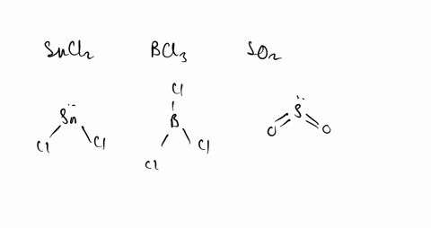 SOLVED:In each of the following molecules, a central atom is surrounded ...