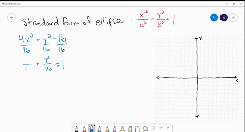 SOLVED:The graph of each equation is an ellipse. Determine which ...