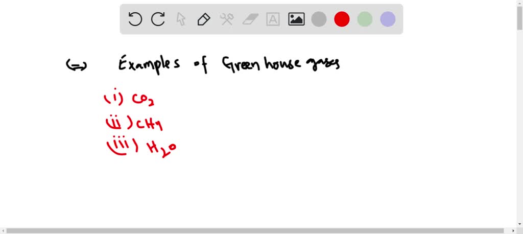 SOLVED:Define what is meant by a greenhouse gas and give two examples ... SOLVED:Define what is meant by a greenhouse gas and give two examples ...