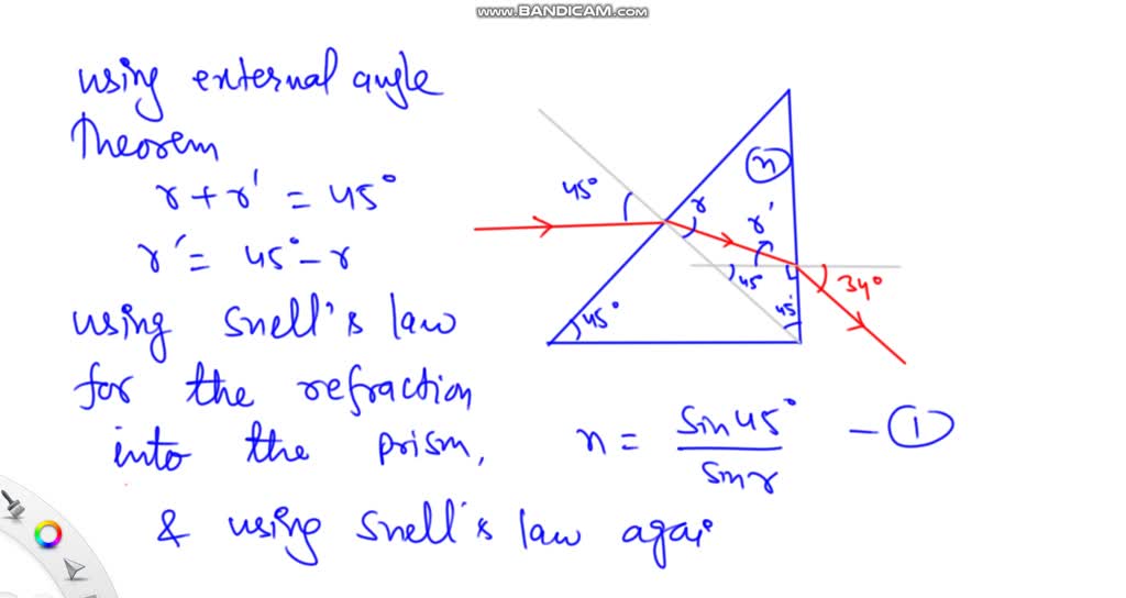 SOLVED:A prism with power equal to 5 prism diopters is placed with base ...