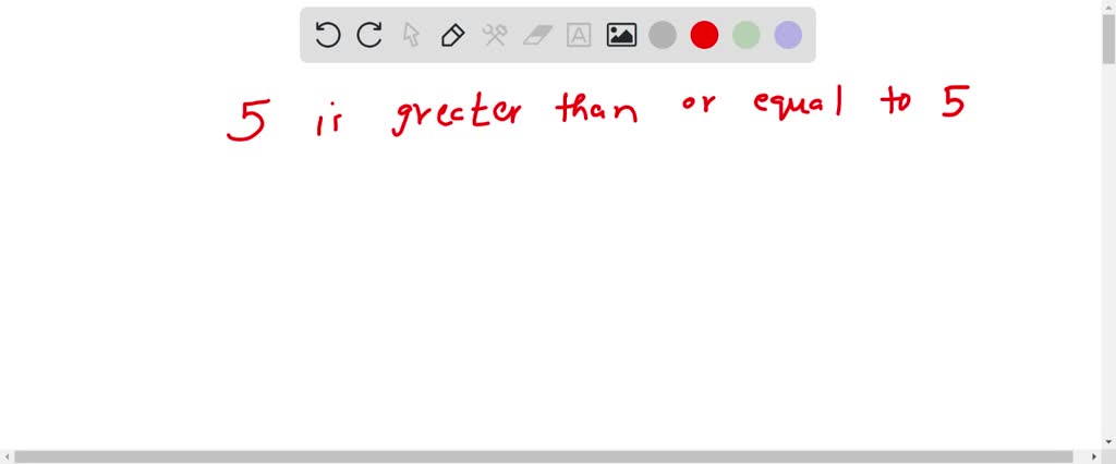 ⏩SOLVED:Use an inequality symbol to write each statement. 5 is… | Numerade