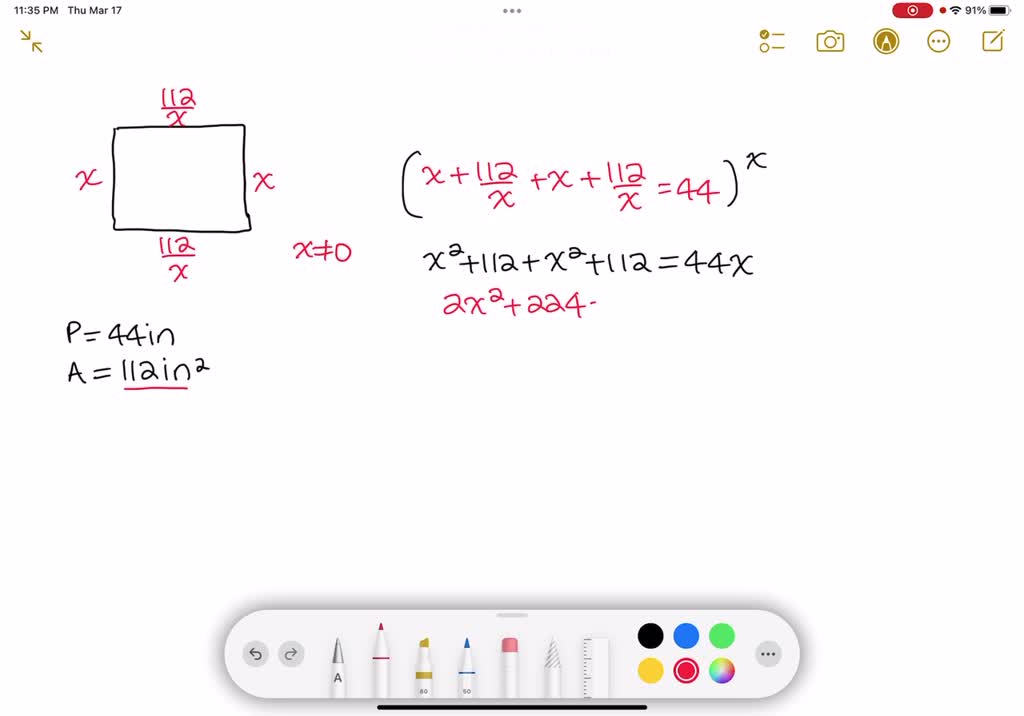 SOLVED The Width Of A Rectangle Is 1 Foot Longer Than One Half The