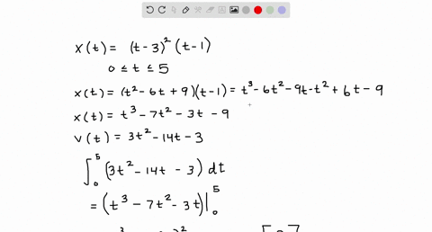⏩SOLVED:Consider a particle moving along the x -axis where x(t) is… | Numerade