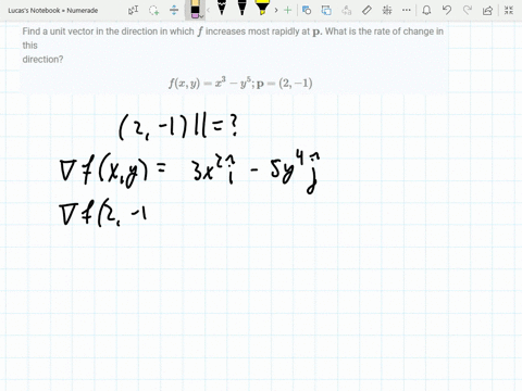 SOLVED:Find a unit vector in the direction in which f increases most ...