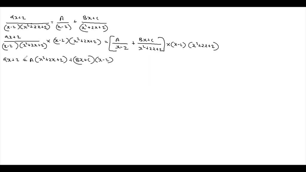 SOLVED write The Partial Fraction Decomposition Of Each Rational