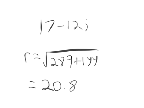 SOLVED: First simplify each of the following numbers to the x+i y form or to the r e^i θ form ...