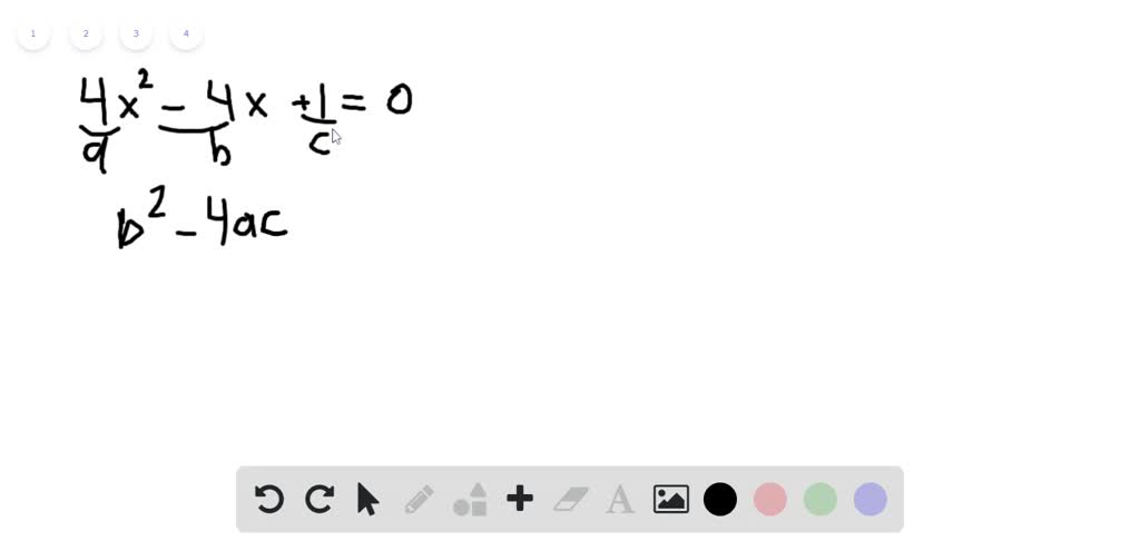 Solved Use The Discriminant To Determine The Number And Type Of Solutions For Each Equation Do