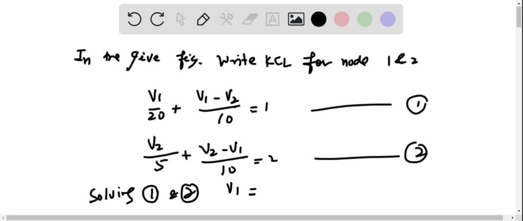 SOLVED: Write equations and solve for the node voltages shown in Figure P 2.48. Then, find the ...