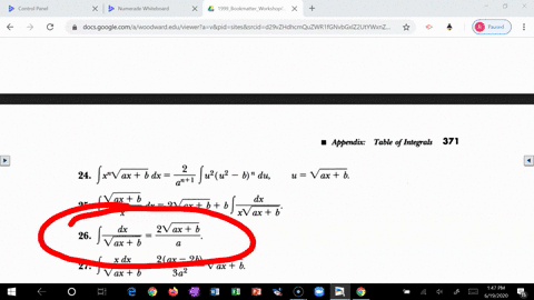 ⏩SOLVED:Preliminary work Use a table of integrals to determine the… | Numerade