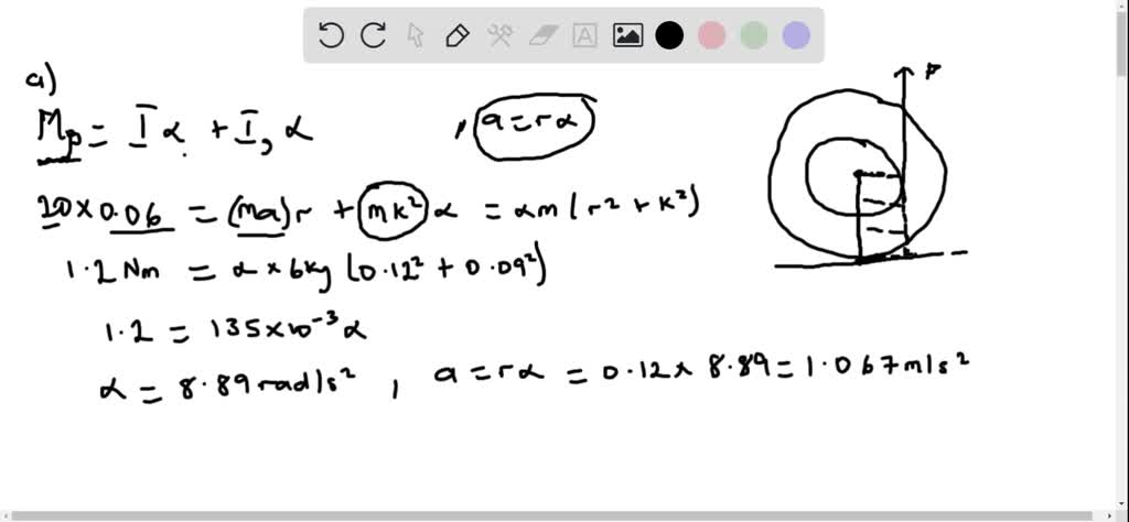 A drum of 60-mm radius is attached to a disk of 120-mm radius. The disk ...