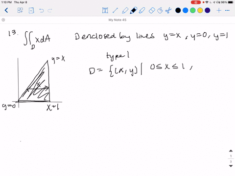SOLVED:Draw an example of a region that is (a) both type I and type II ...