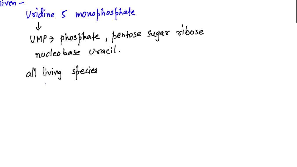 SOLVED:Draw the complete structure of uridine 5^' -phosphate, one of ...
